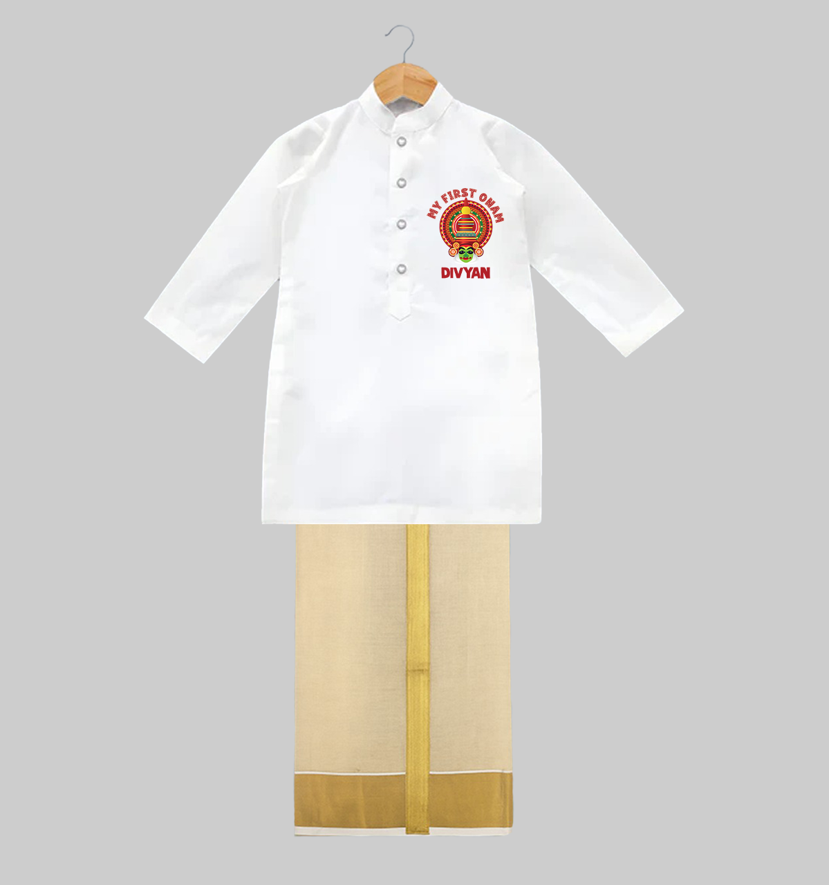 My First Onam Special Edition Juba And Mundu | Personalized Baby Juba ...