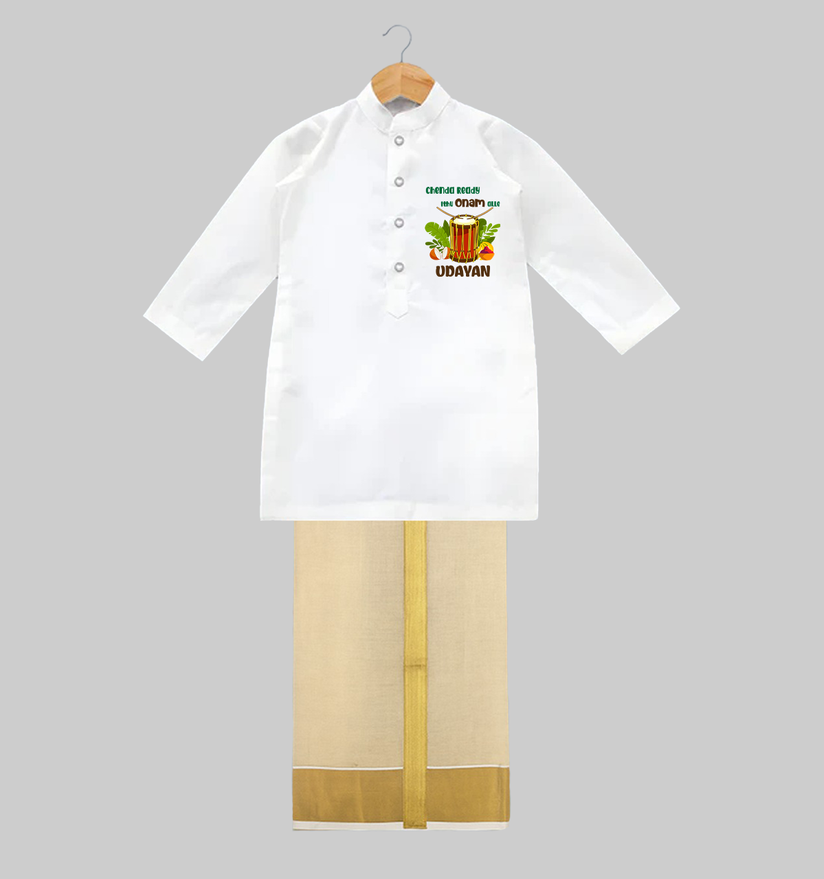 Chenda Ready Ithu Onam Alle Juba And Mundu | Custom Baby Juba And Mund ...