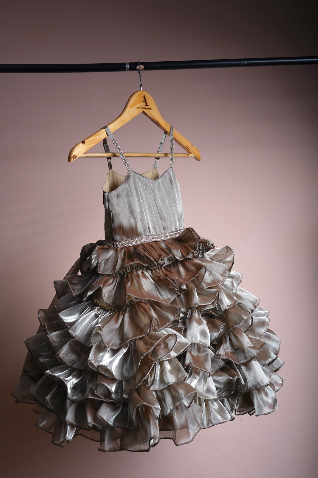 Golden Metallic jimmy Chu Kid Dress – Anveshana Clothing