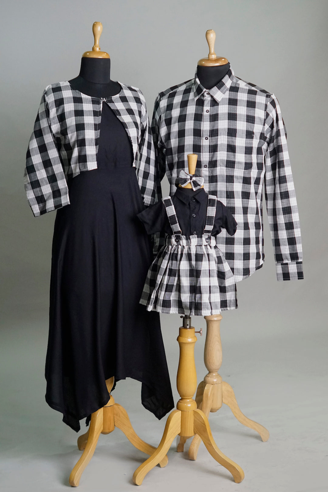 Black and White Check Family Outfit | Matching Family Clothing Set ...