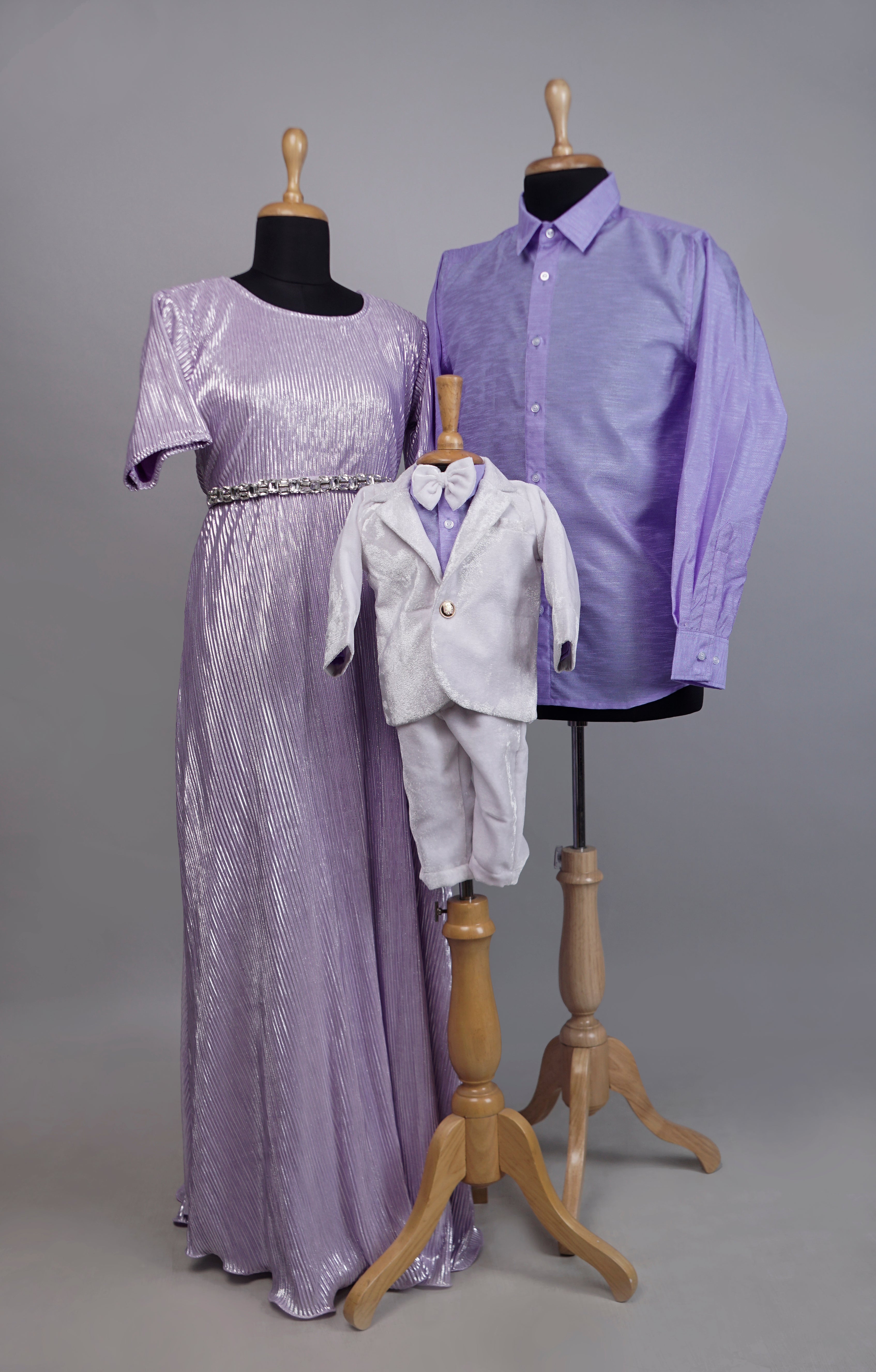Lilac Family Matching Outfit – Luxe Coordinated Partywear for Mom, Dad ...