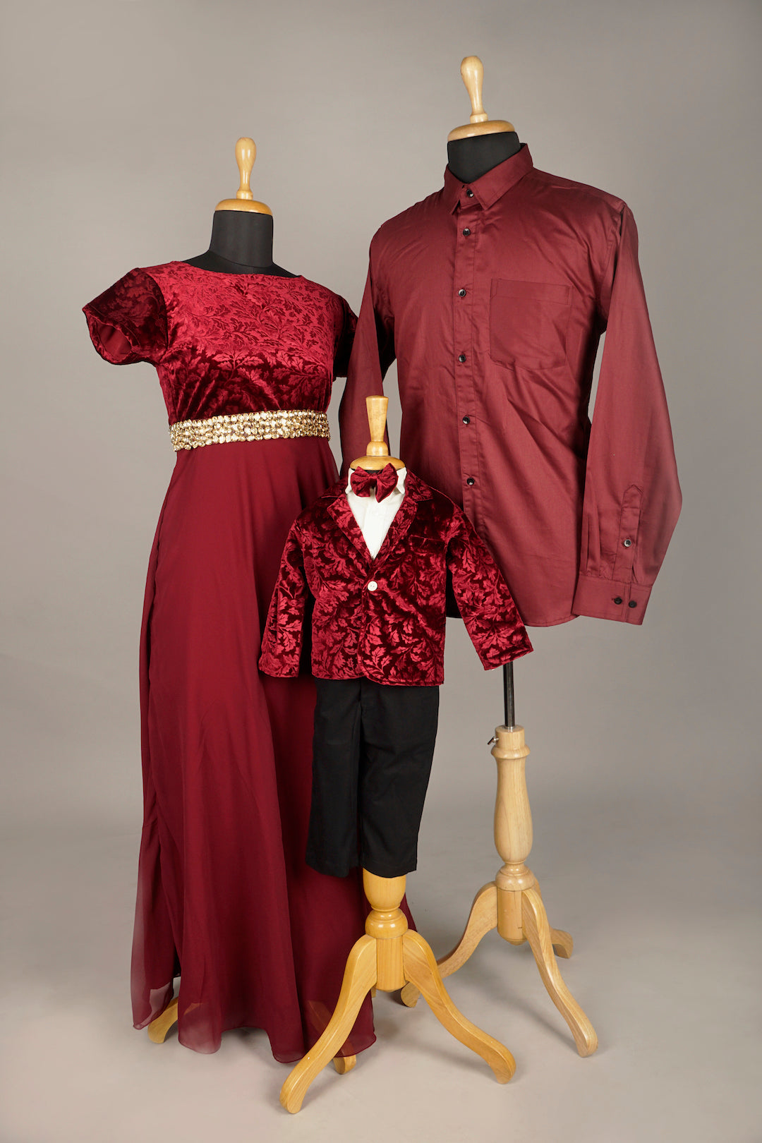 Red Theme Family Combo Matching Set – Anveshana Clothing
