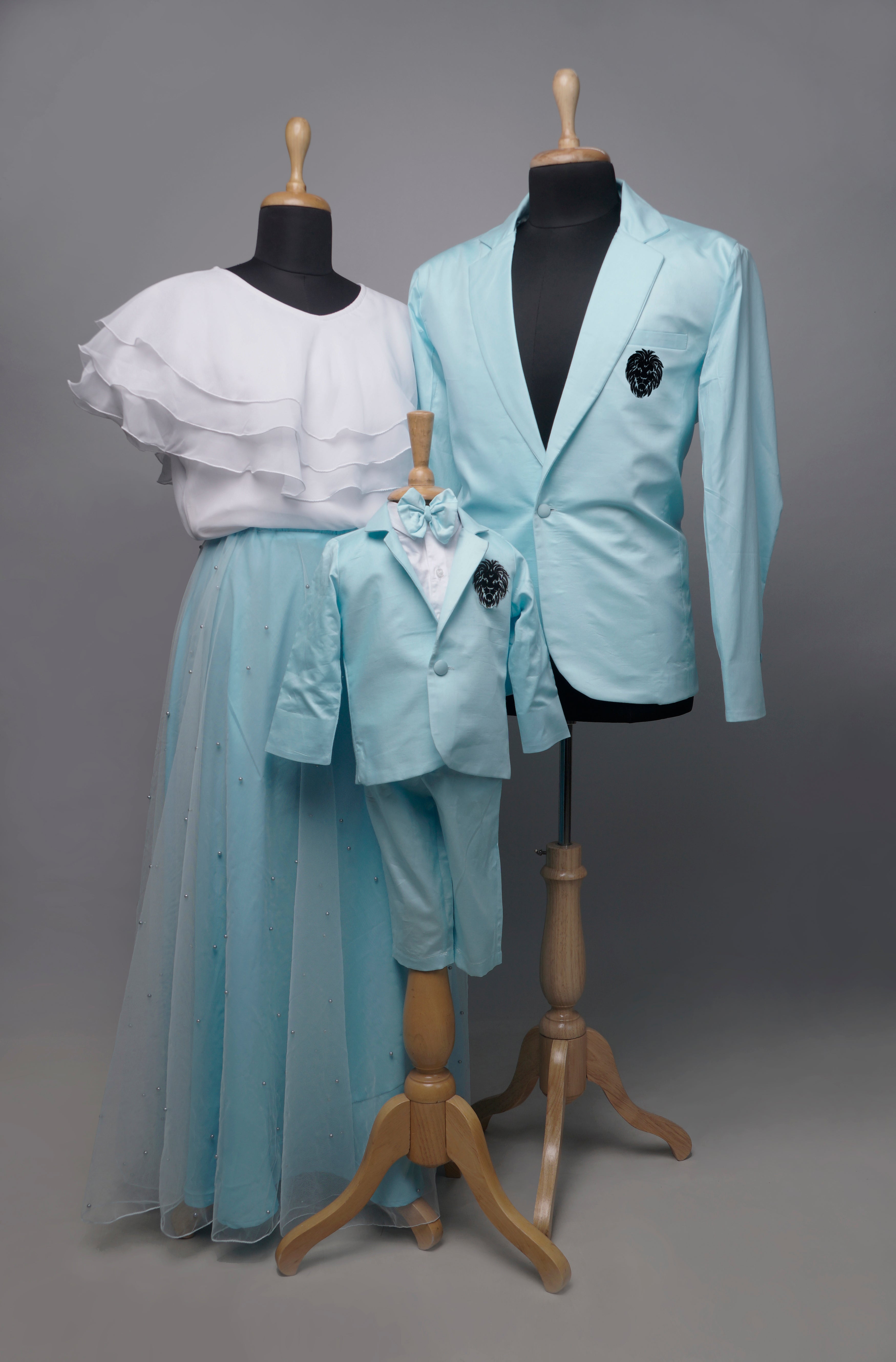 Icy Blue Family Matching Outfit Set – Stylish Pastel Look for ...